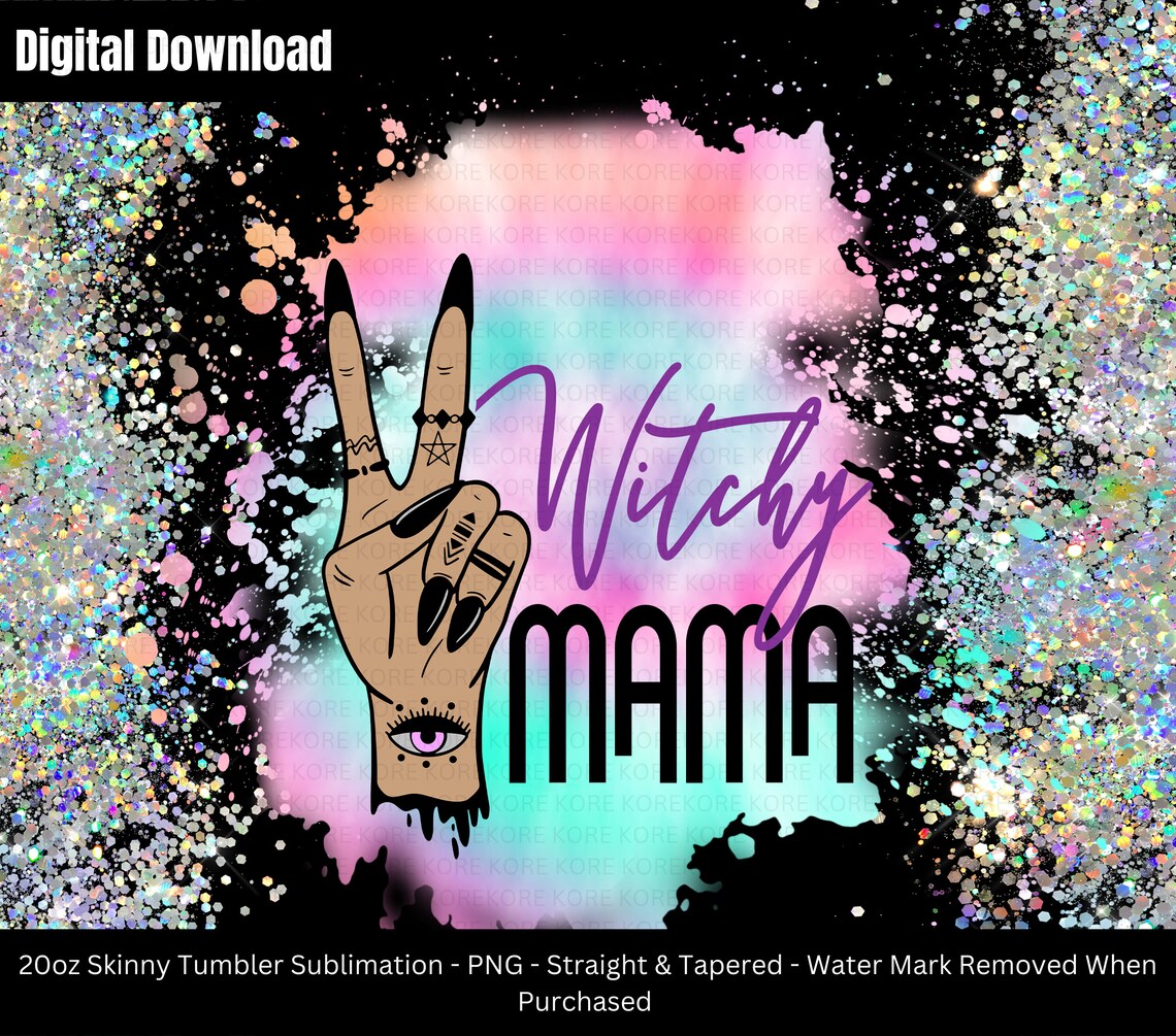 Witchy Mama Tumbler, Witch Mom, Witch Mom Svg, Witch Mama, Crystal Svg ...