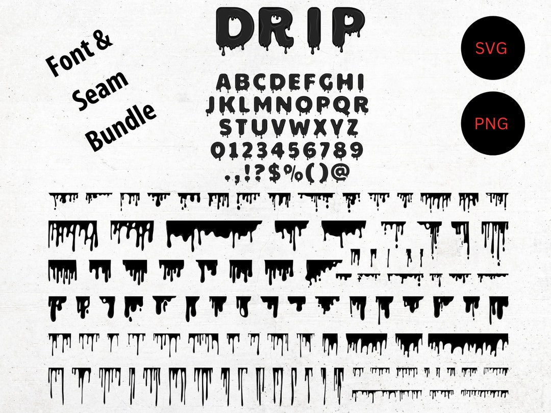 Alphabet Drip and Seam Bundle | Dripping Letters | Drip Seams ...