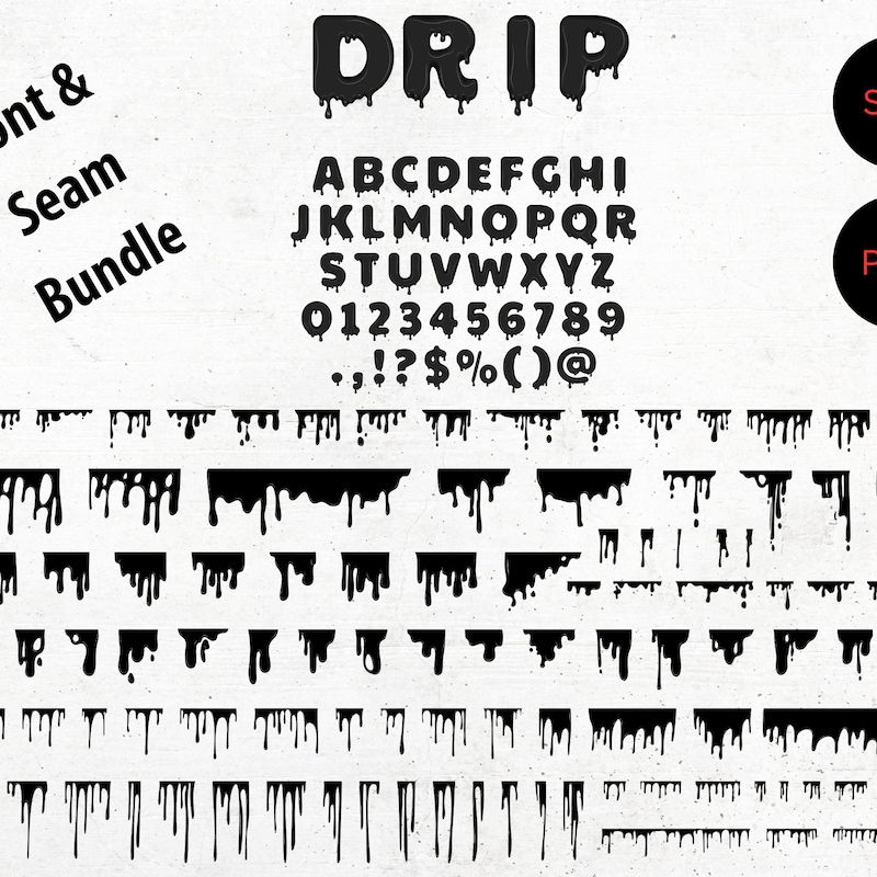 Dripping Letters - Etsy