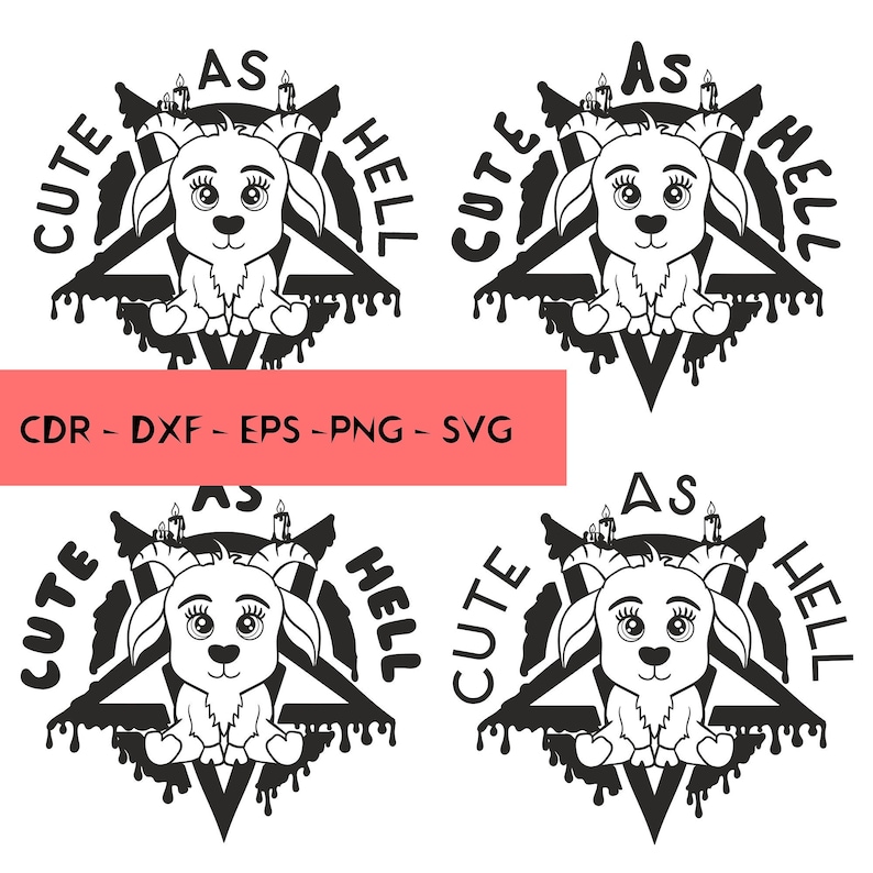 Cute as Hell Svg Bundle Baphomet Cut File Graphic 666 PNG - Etsy