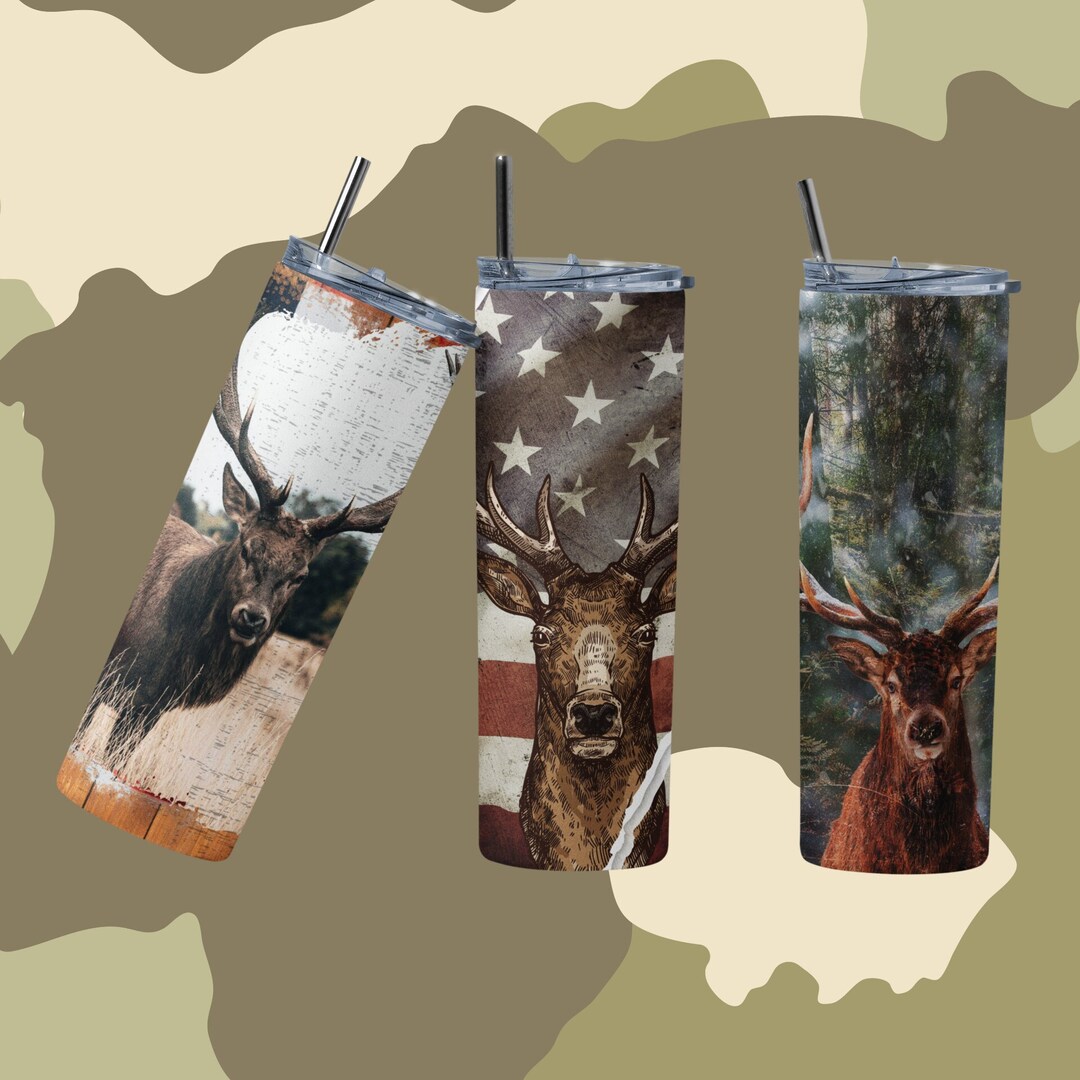 Hunting 20z Tumbler Bundle, Deer Hunting Tumbler, Sublimation Tumbler ...