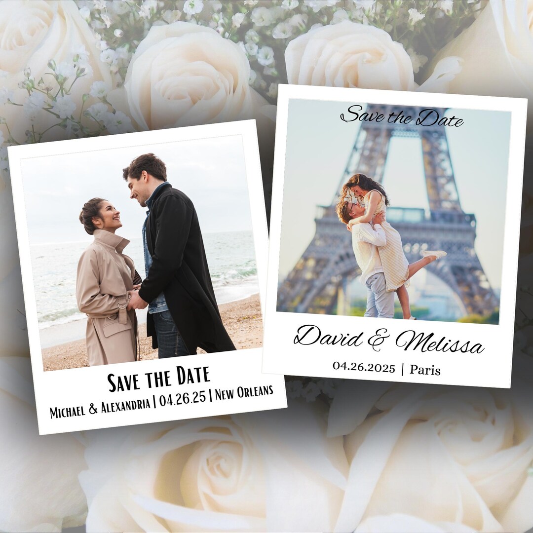 Custom Photo Save the Date Magnet: Minimalist Wedding Invitation - Etsy