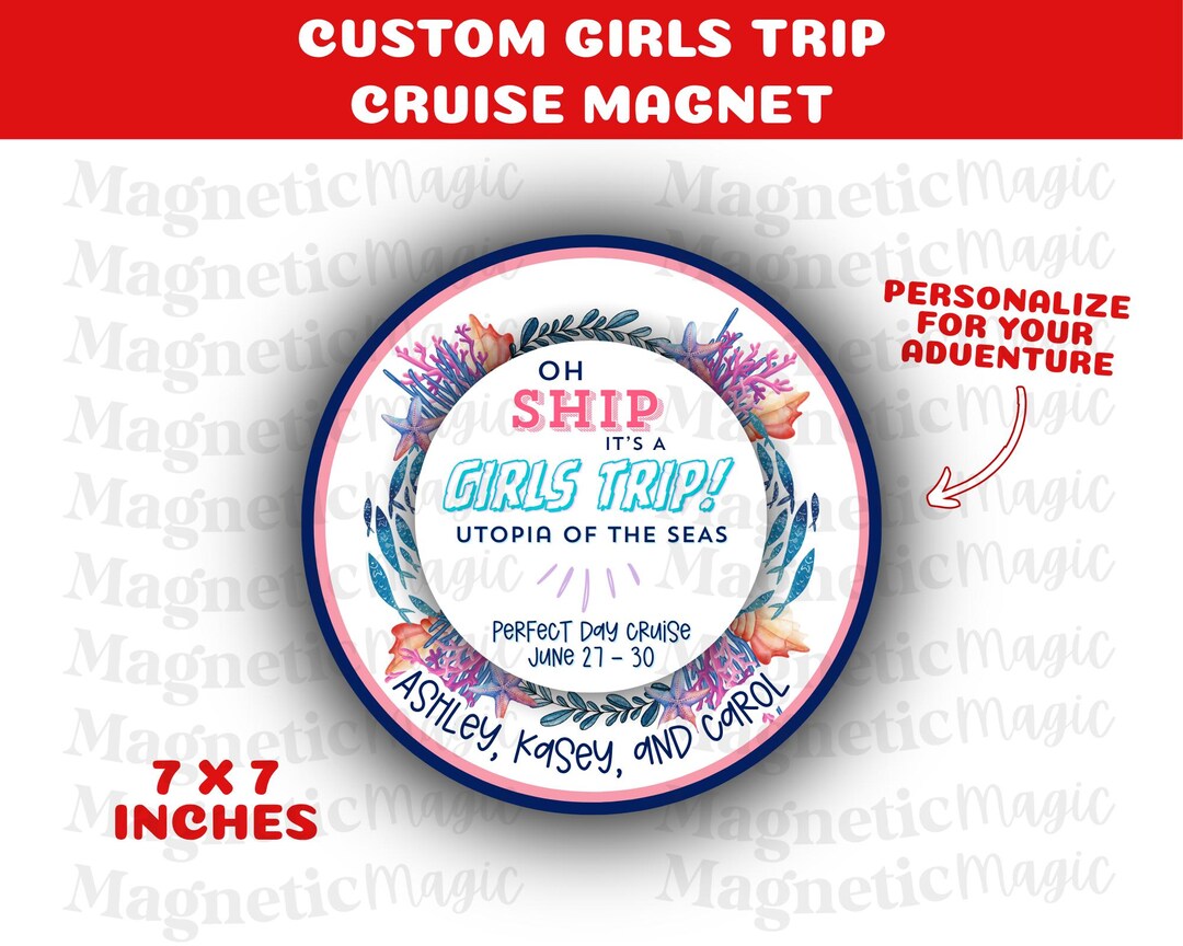 Personalized Girls Trip Cruise Magnet: Stateroom Door Decoration - Etsy