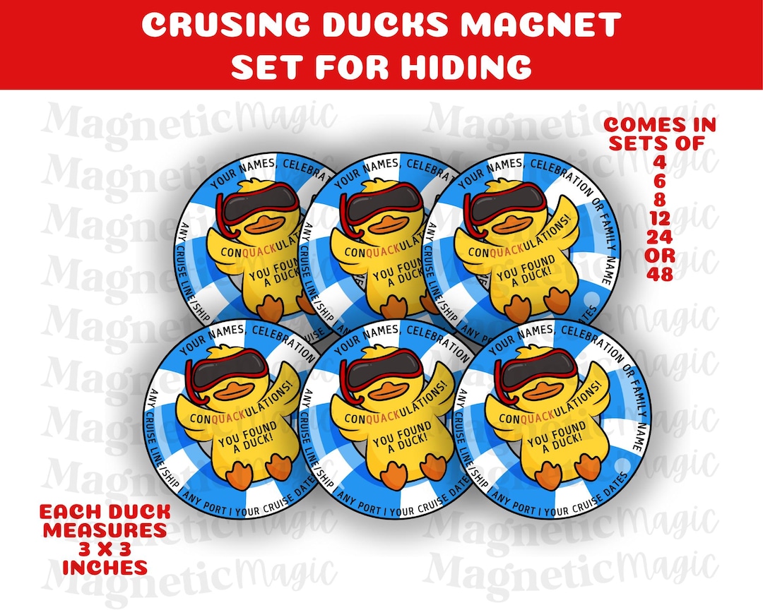 Cruising Duck Magnets: Funny Vacation Cruise Tags - Etsy