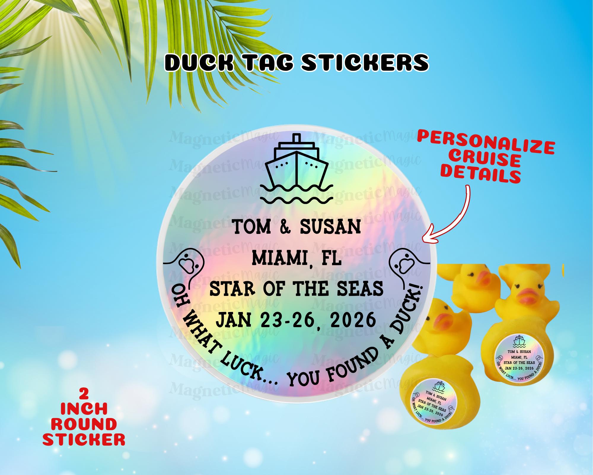 Cruising Duck Stickers Personalized| Funny Cruise Duck Sticker| Cruise ...