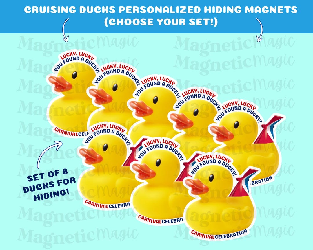 Personalized Cruise Duck Magnets: Hiding Ducks, Cruise Door Decor - Etsy