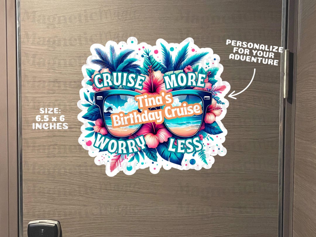 Personalized Cruise More Worry Less Magnet: Custom Vacation Keepsake - Etsy