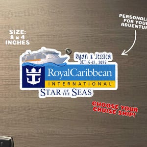 Custom RCL Cruise Door Magnet| Personalized Cabin Decor| Fun Cruise ...
