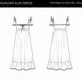 Off Shoulder Sun Dress | Flat Sketch Technical Drawing | AI Vector ...