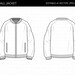 Baseball Jacket | Flat Sketch Technical Drawing | AI Vector, JPEG, PDF ...