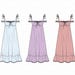 Off Shoulder Sun Dress | Flat Sketch Technical Drawing | AI Vector ...