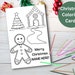 Printable Christmas Coloring Card, Customizable Card, Merry Christmas ...