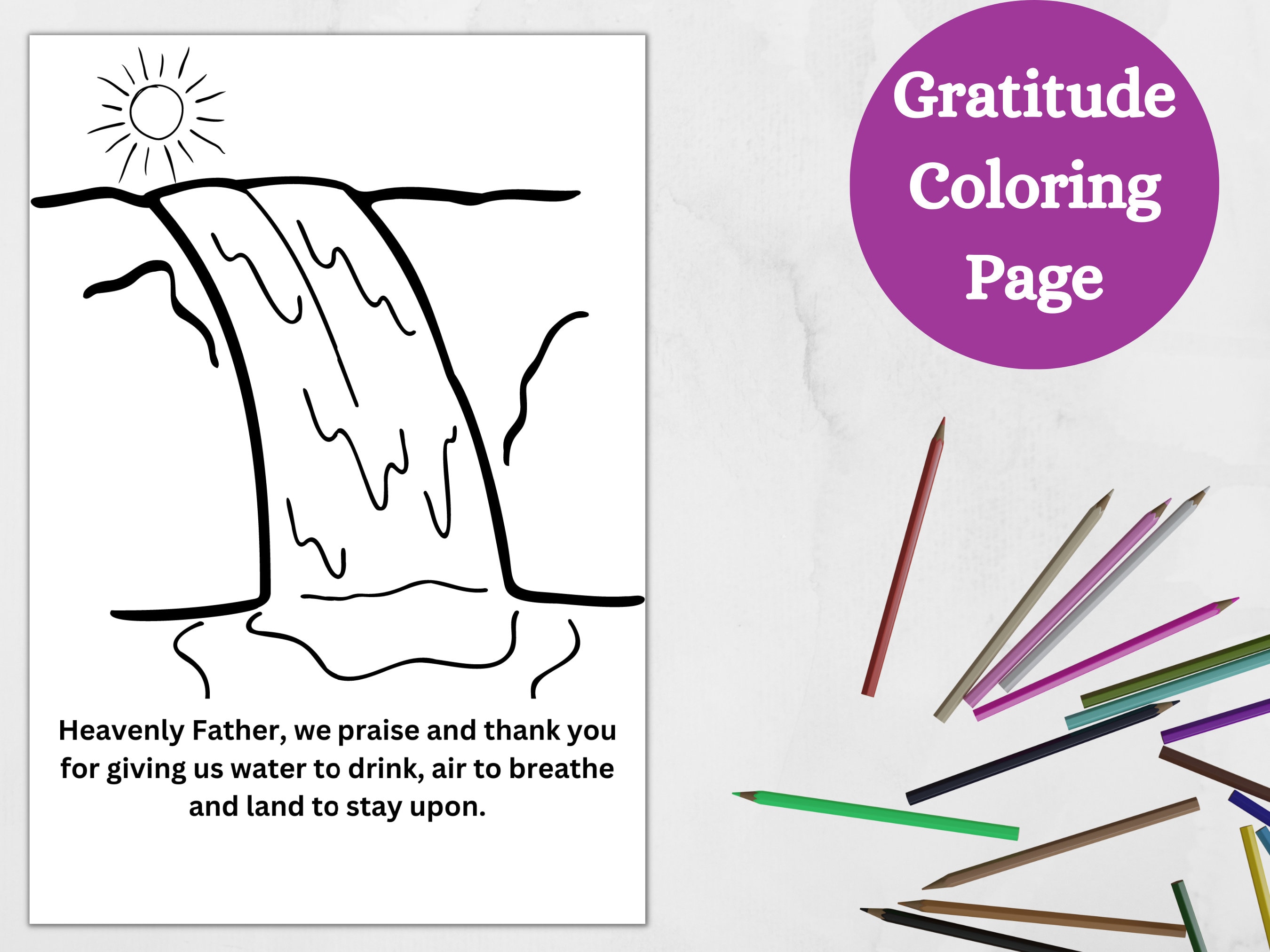 Kids Coloring Pages Printable Coloring Gratitude Printable for Kids ...