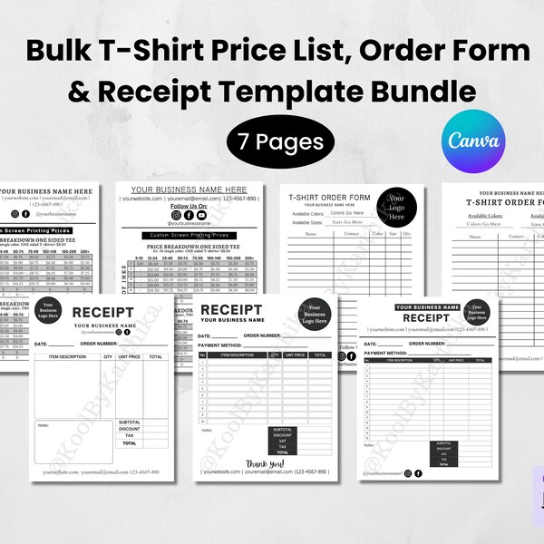 T Shirt Price List - Etsy