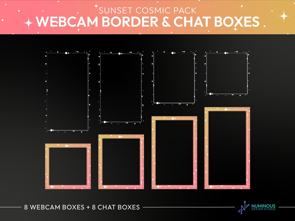 Sunset Cosmic Animated Twitch Stream Overlay Package| Screens, Alerts ...