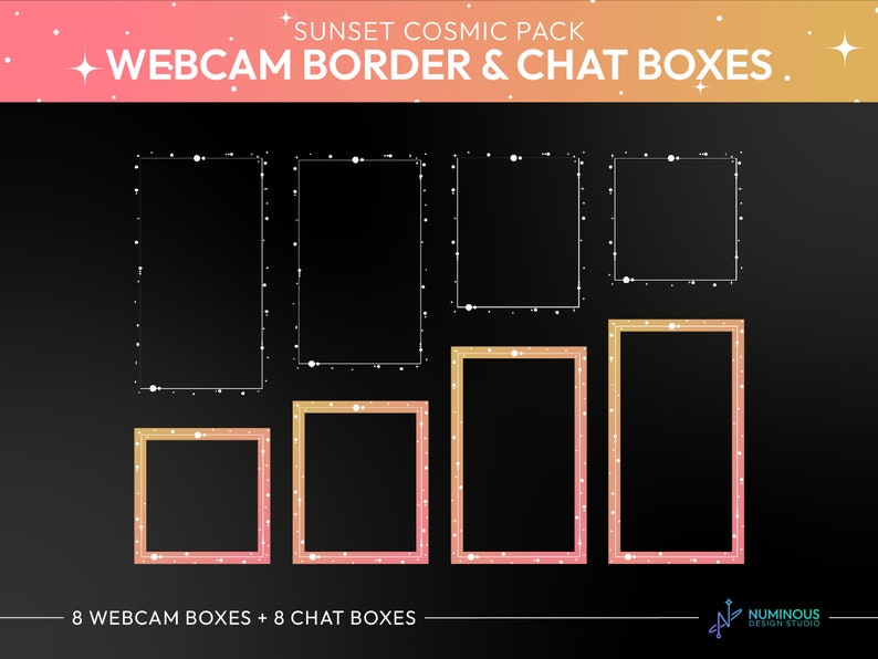 Sunset Cosmic Animated Twitch Stream Overlay Package| Screens, Alerts ...