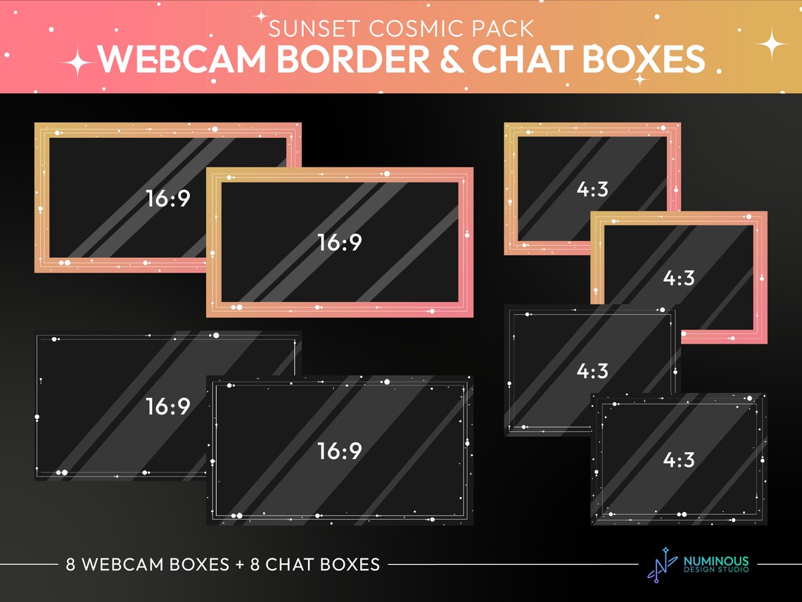 Sunset Cosmic Animated Twitch Stream Overlay Package| Screens, Alerts ...