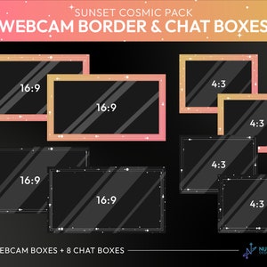 Sunset Cosmic Animated Twitch Stream Overlay Package| Screens, Alerts ...