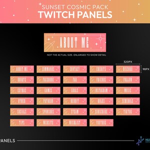 Sunset Cosmic Animated Twitch Stream Overlay Package| Screens, Alerts ...