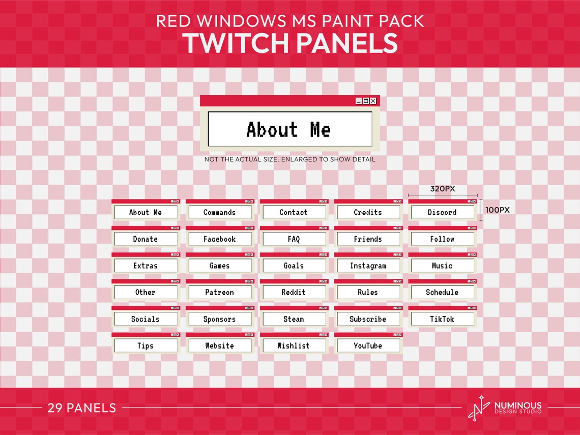 Animated Red Windows MS Paint Twitch Stream Overlay Package | Screens ...