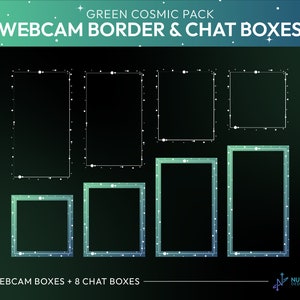 Green Cosmic Animated Twitch Stream Overlay Package | Screens, Alerts ...