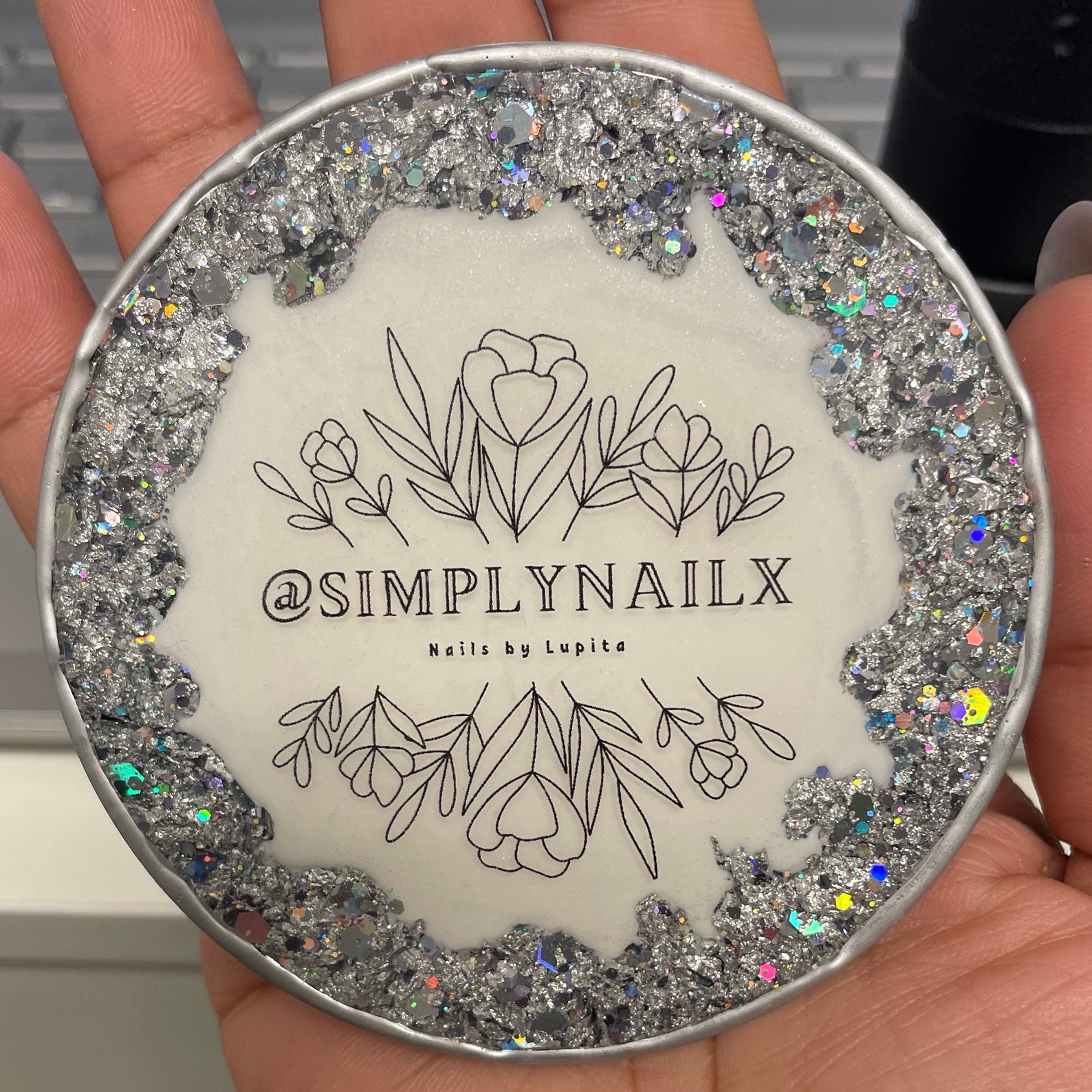 Custom Nailfie Disc Resin Prop Nailfie Prop Business Logo - Etsy