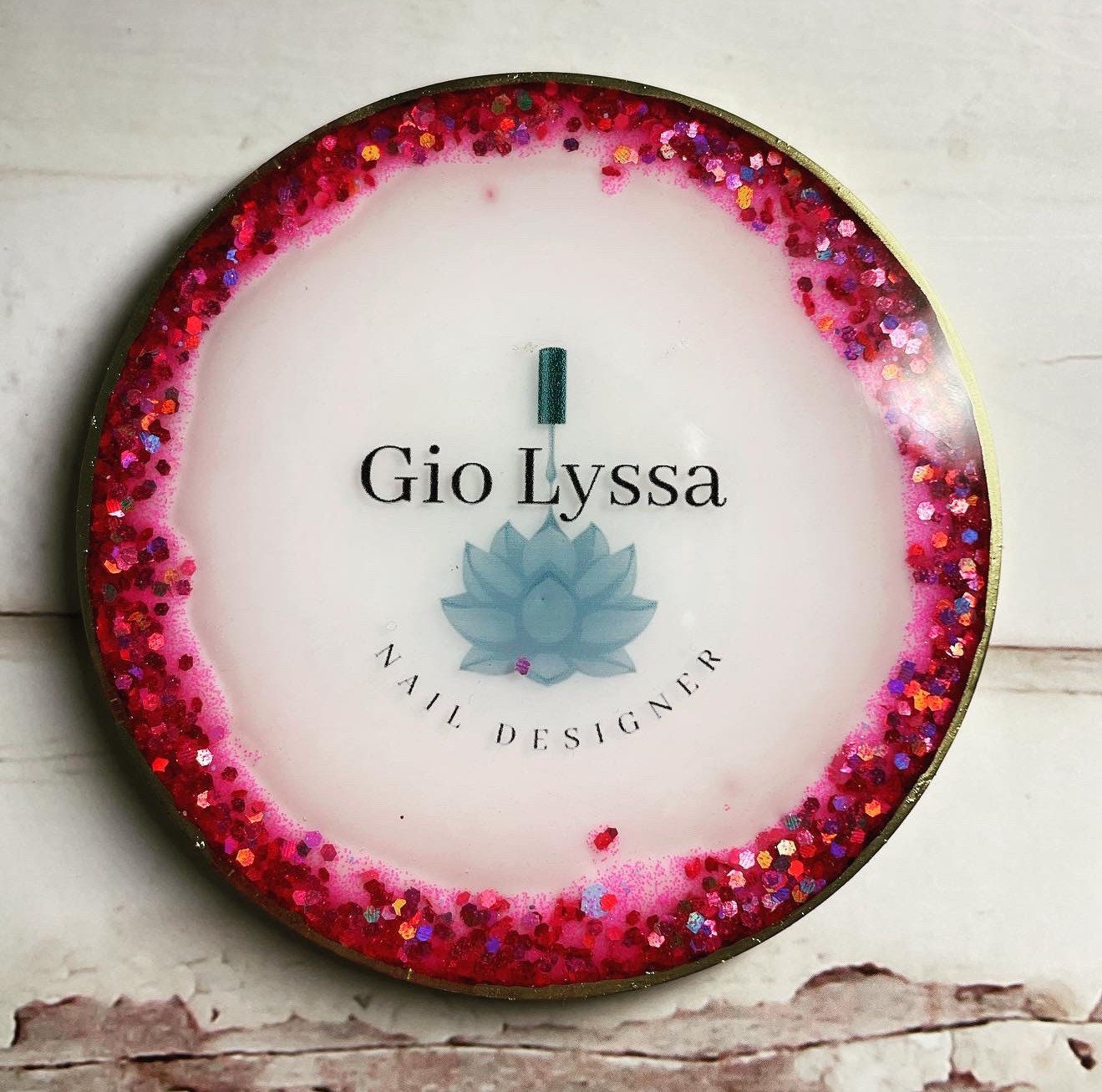 Custom Nailfie Disc Resin Prop Nailfie Prop Business Logo - Etsy