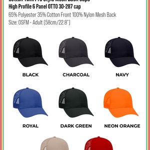 Custom Embroidered Trucker Hat , Embroidery Logo Cap, Personalized ...