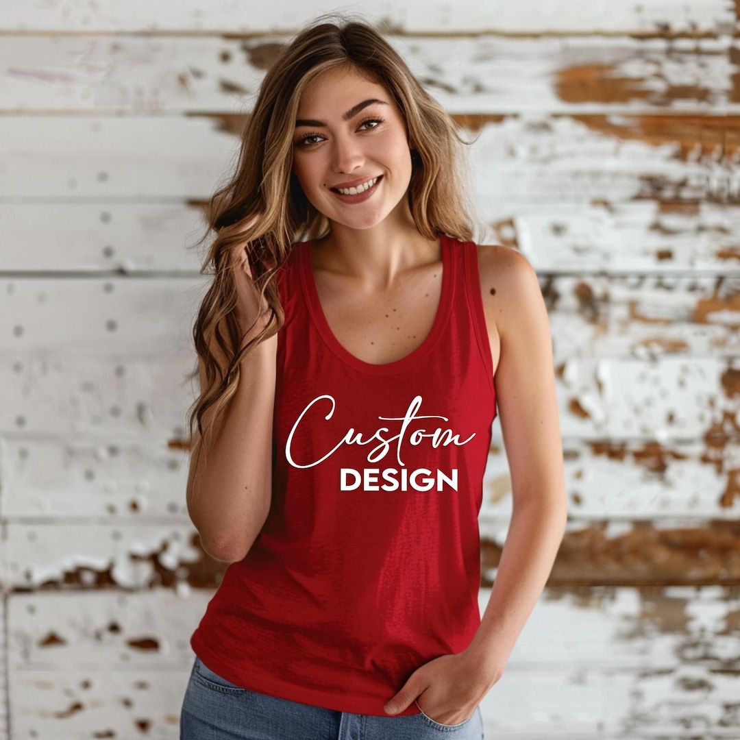 Custom Tank Top, Personalized Workout Tank, Custom Text Muscle Shirt ...