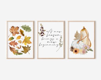 Fall Quote Wall Art - Etsy