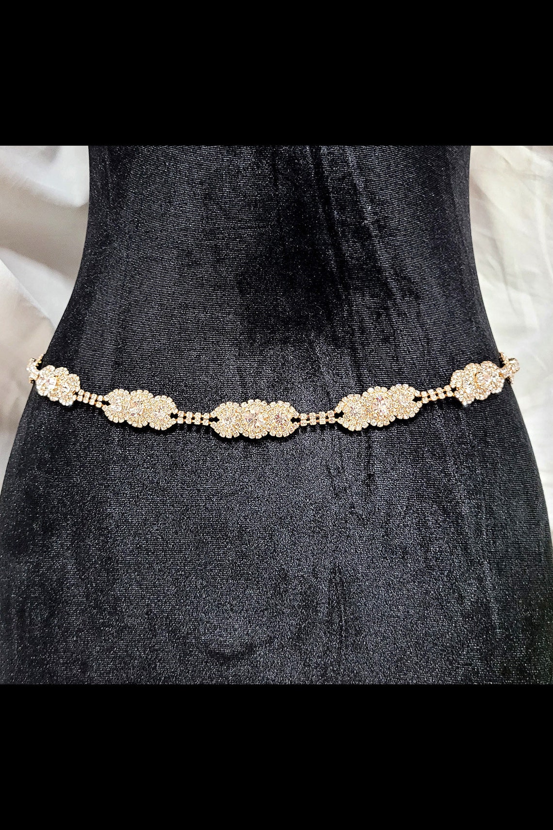 Crystal Jewel Belt With Rhinestones and Tie On/lace up Ivory Sashes ...