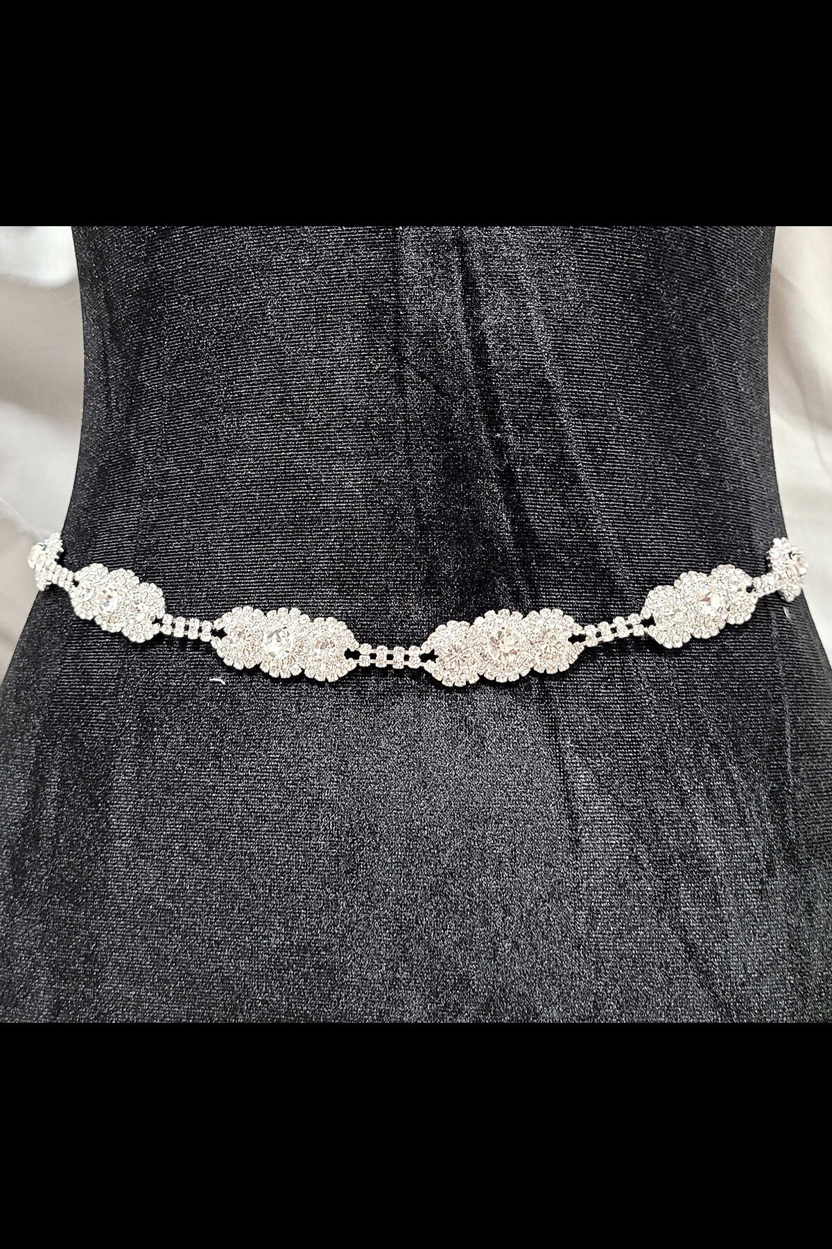 Crystal Jewel Belt With Rhinestones and Tie On/lace up Ivory Sashes ...