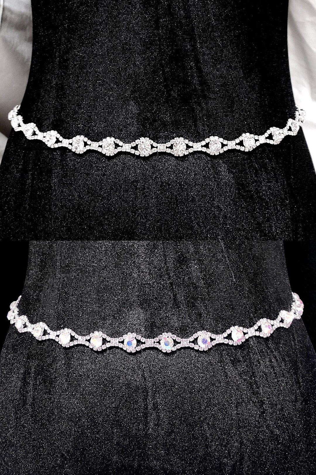 Silver Crystal Chain Belt, Available With Rainbow or Crystal ...