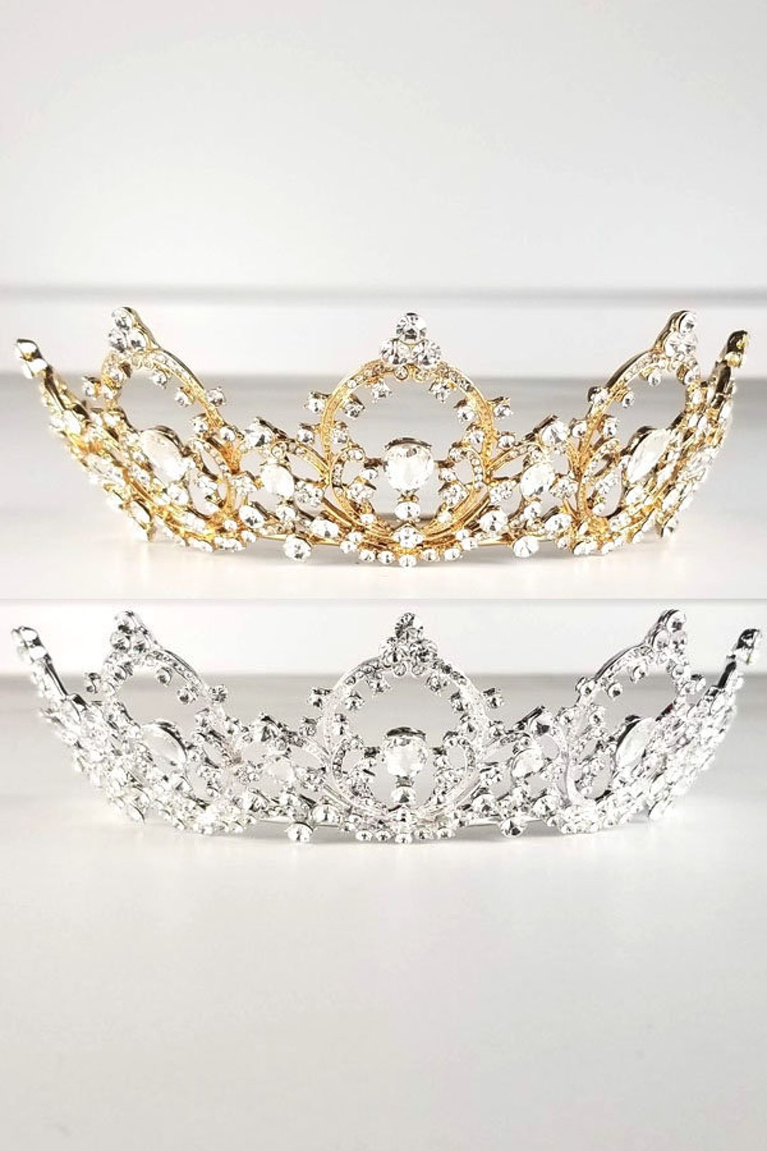 Metal Tiara With Jewels for Formal Occasions Costumes Quinceanera Prom ...