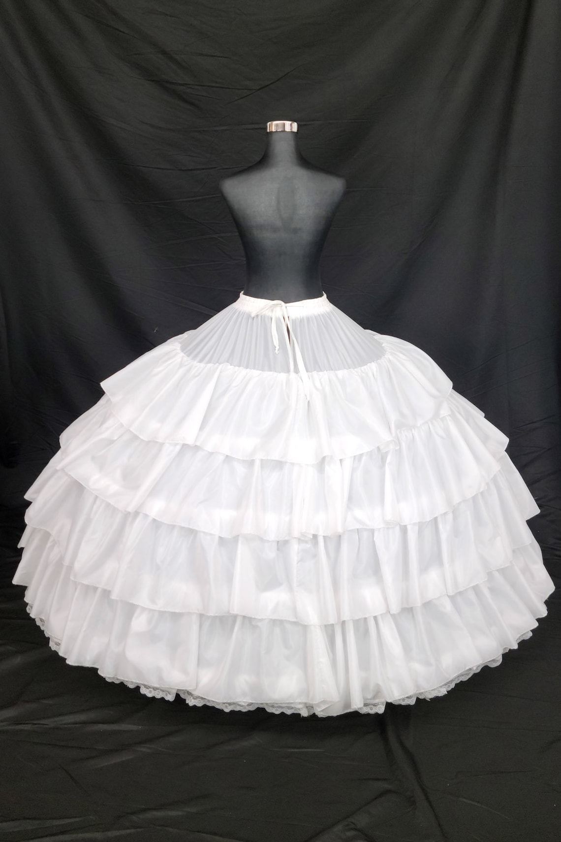 Large Petticoat With Five Metal Hoops and Lace up Hook and Eye Waist ...