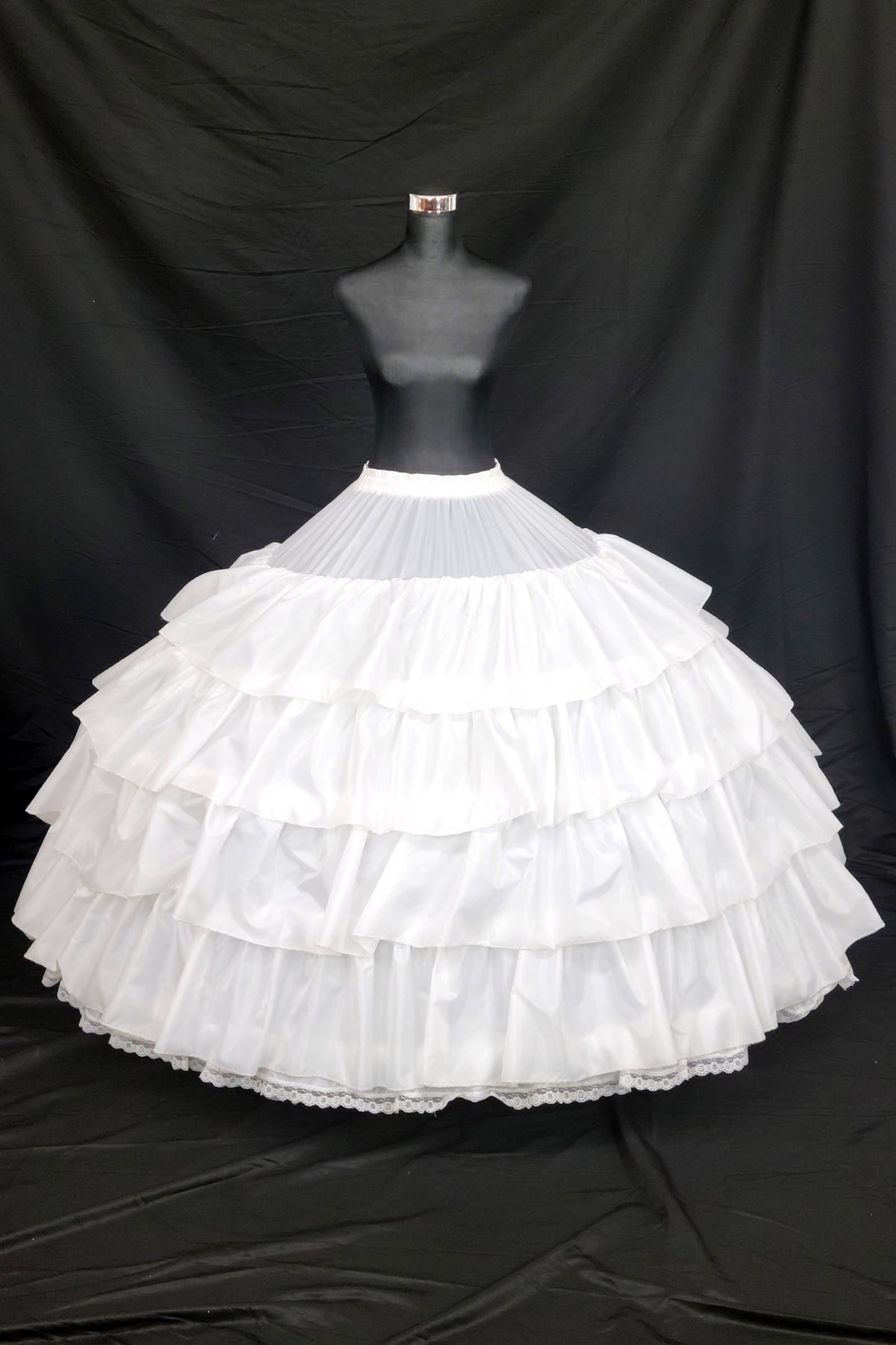 Large Petticoat With Five Metal Hoops and Lace up Hook and Eye Waist ...