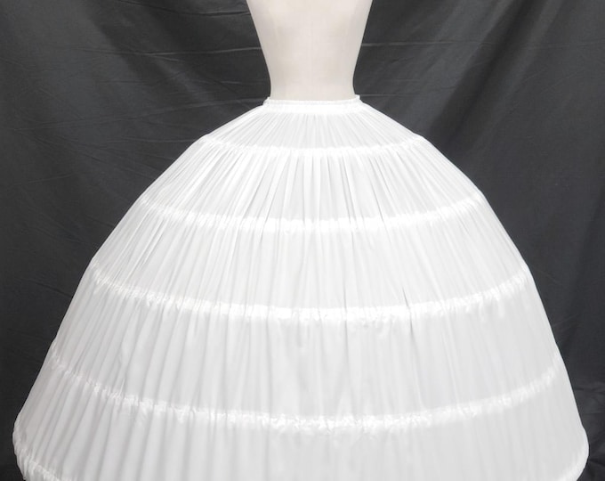 Antique Cotton Petticoat, Layered Flounce, Late Victorian Era With Lace ...