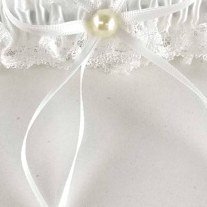 Wedding Lingerie Garter Belt With Pearl and Ribbon, One Size Fits All ...