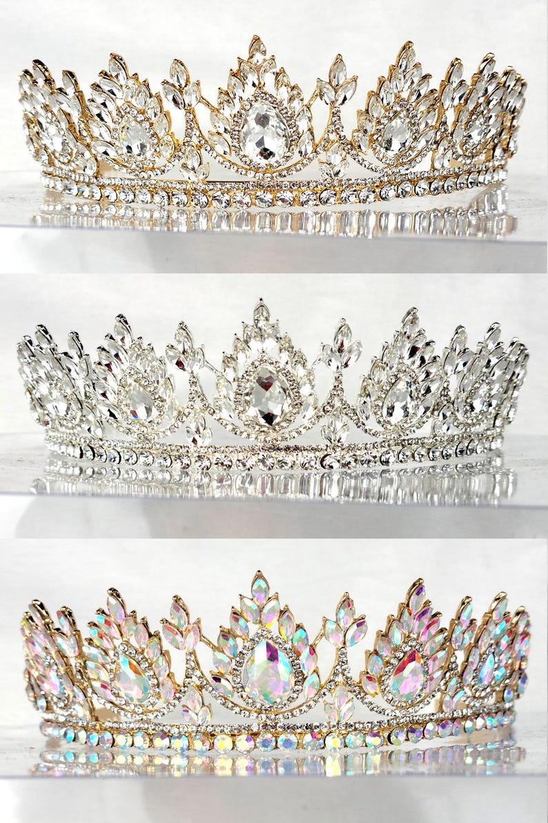 Metal Tiara With Jewels for Formal Occasions Costumes Quinceanera Prom ...
