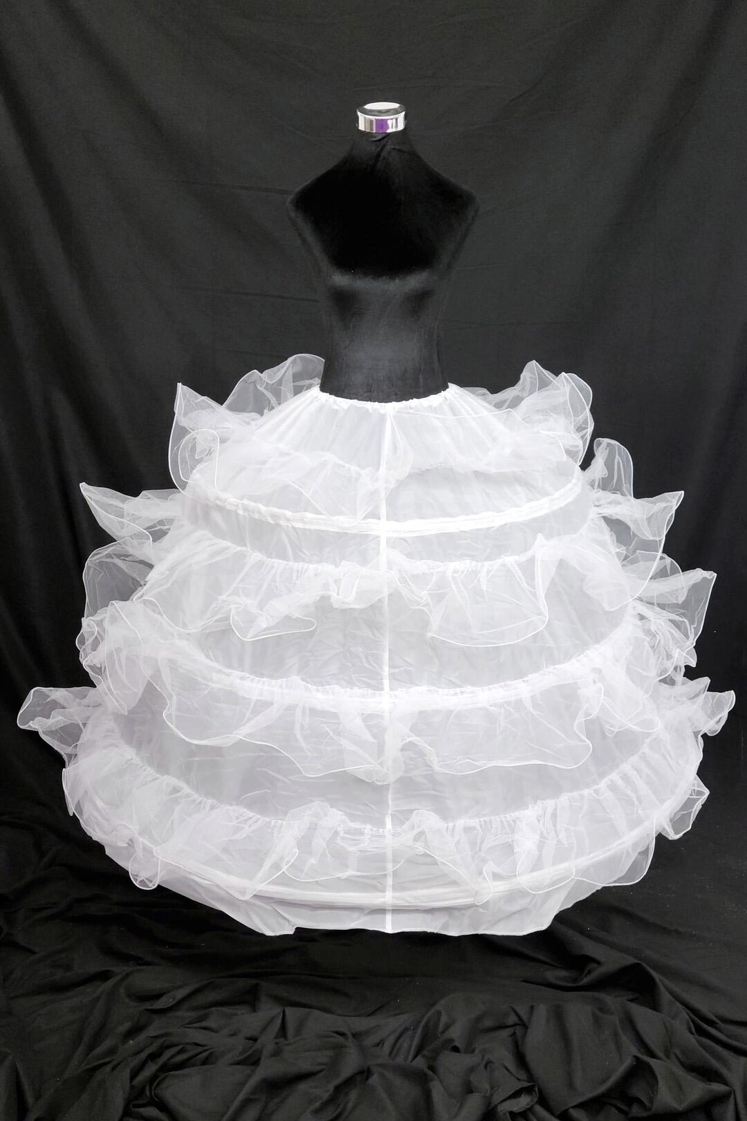 Lace up Petticoat With Three Metal Collapsible Hoops. One Size Fits All ...
