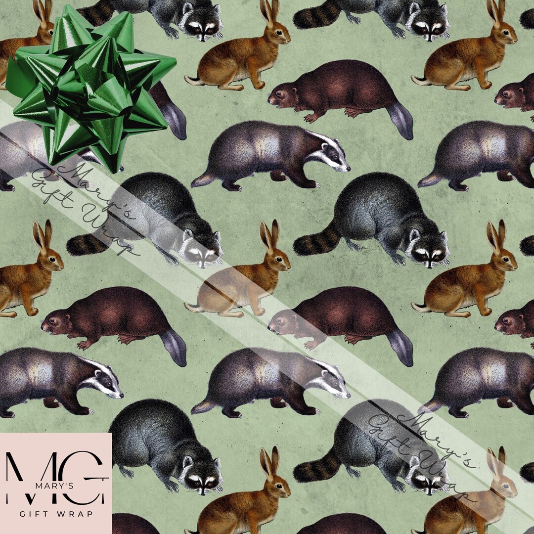 Wrapping Paper: Woodland Wrapping Paper, Woodland Gift Wrap, Beaver ...