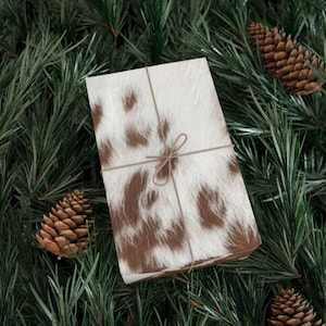 Wrapping Paper: Western Wrapping Paper, Cowhide, Brown Cowhide, Cowboy ...