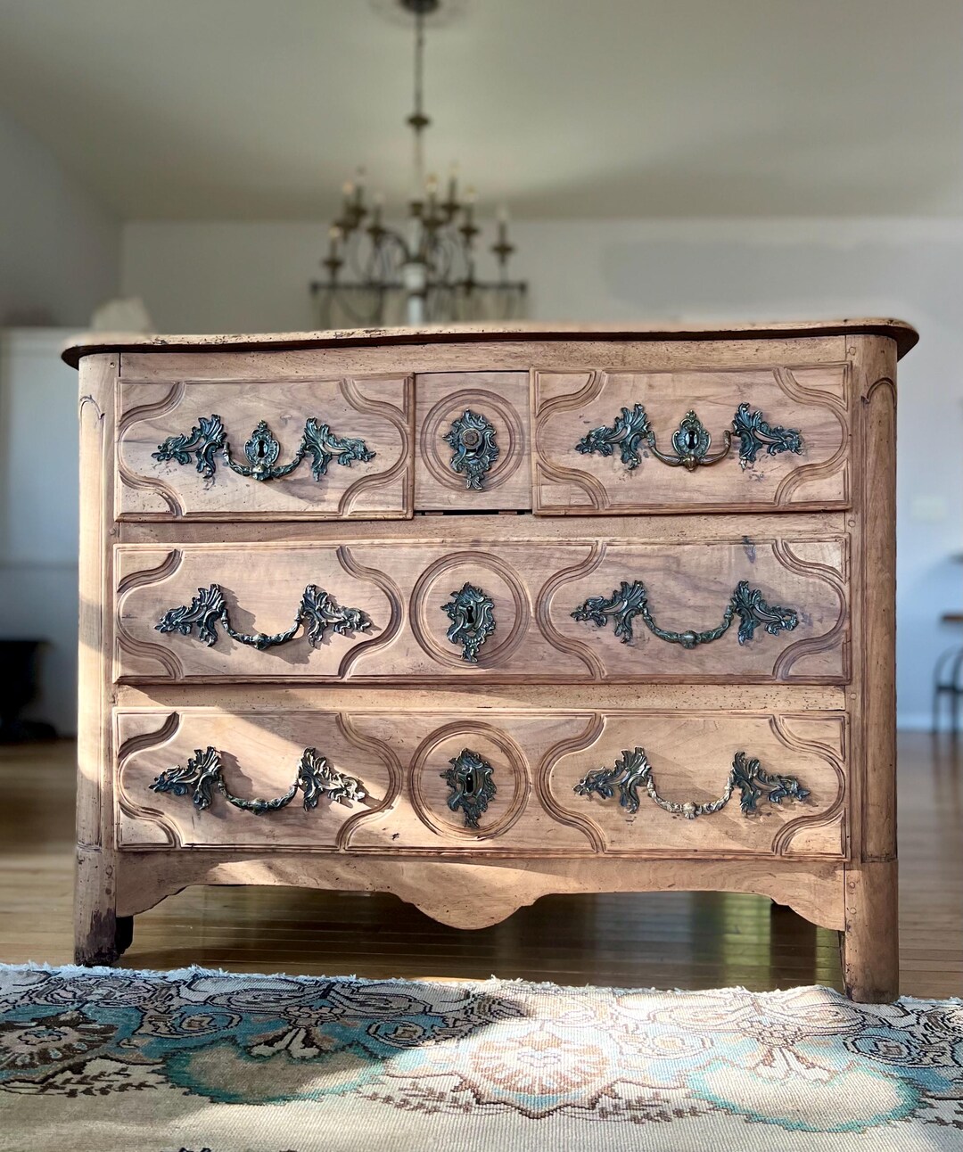 18th Century Antique French Walnut Commode / Chest of Drawers / 1700s ...