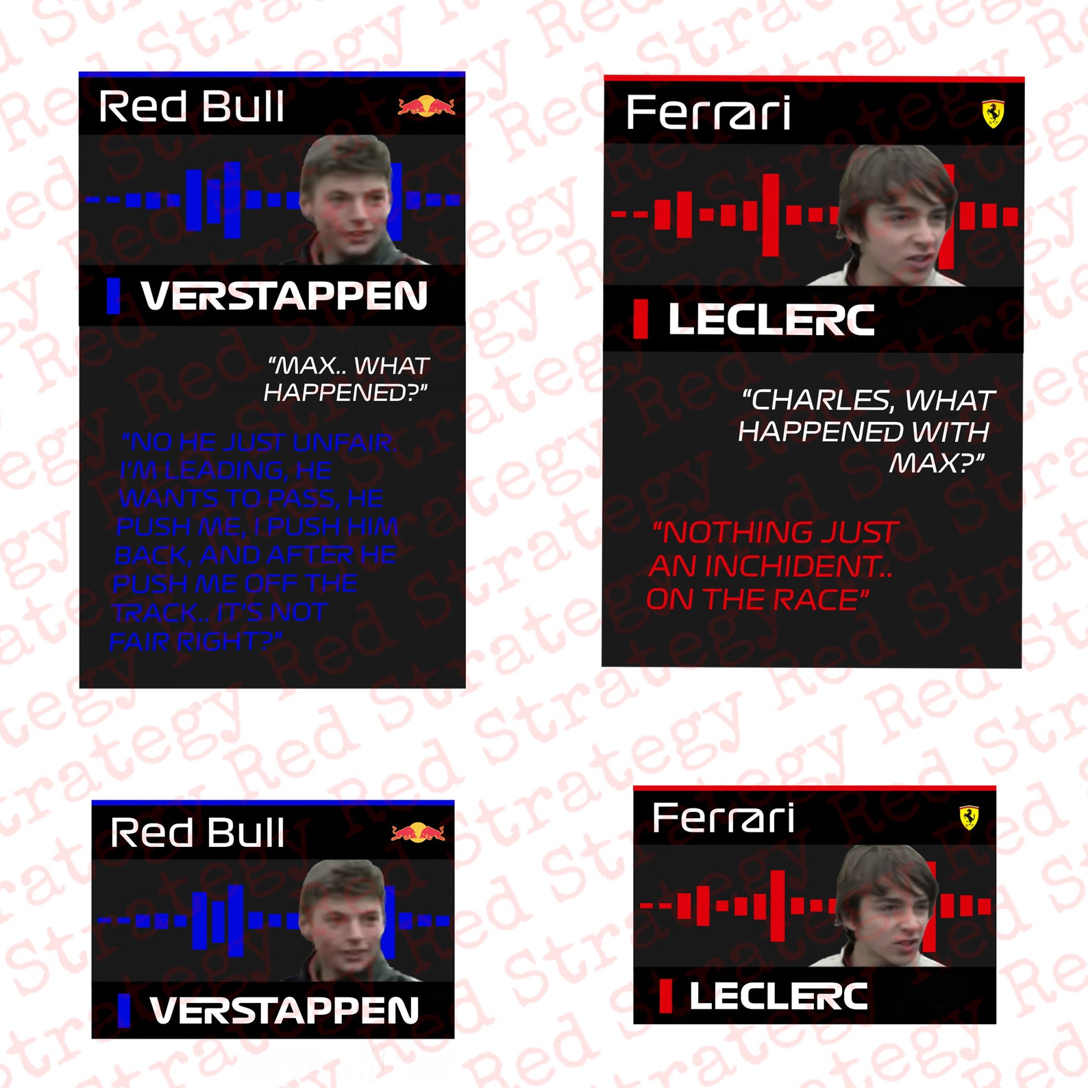 Just an Inchident Meme Charles Leclerc and Max Verstappen Team - Etsy