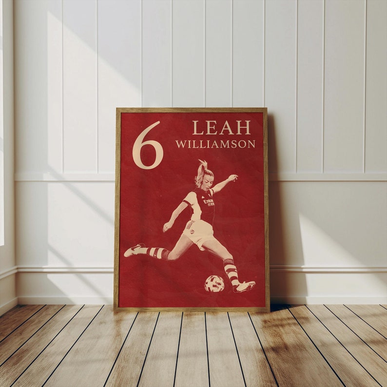 Vintage Leah Williamson Poster Digital Download Retro Arsenal Womens FC ...