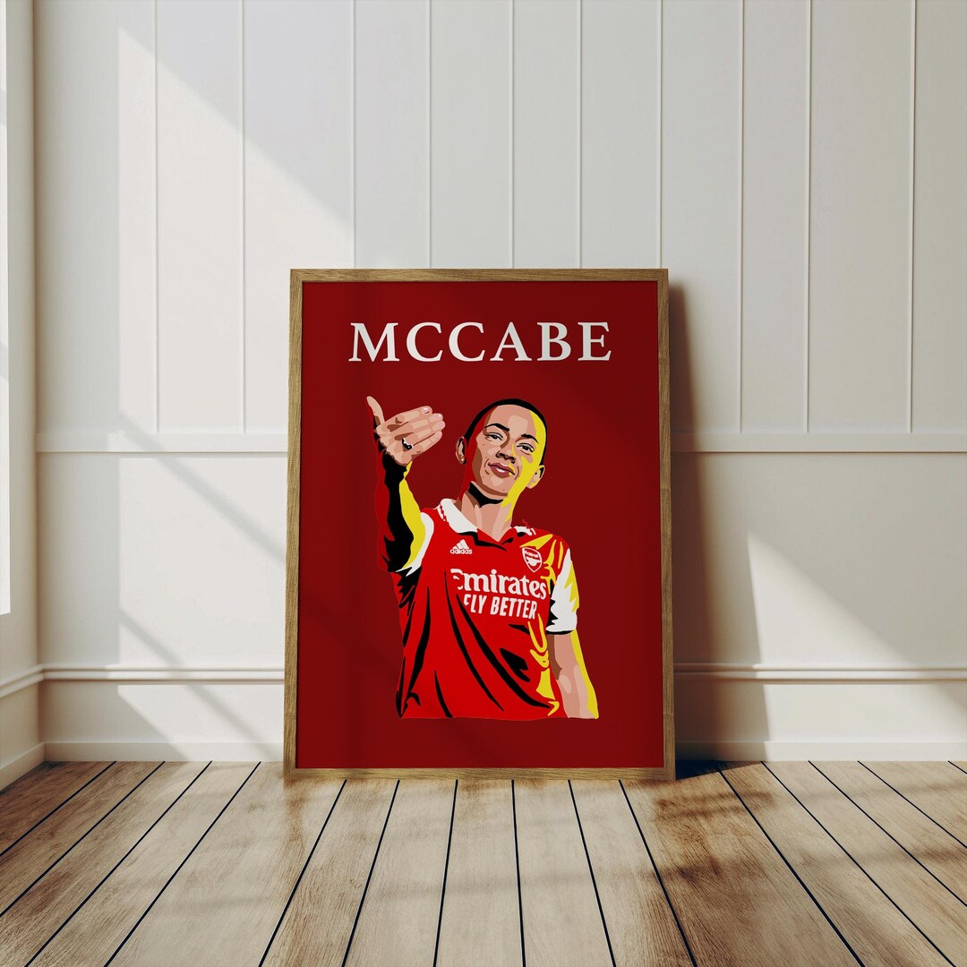 Katie Mccabe Digital Download Poster Arsenal Womens FC Art Print Womens Football Poster Instant ...