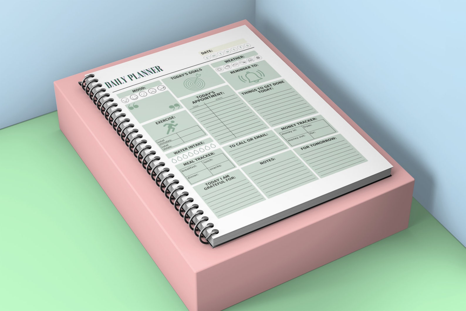 EDITABLE DAILY PLANNER L Productivity L Organized - Etsy