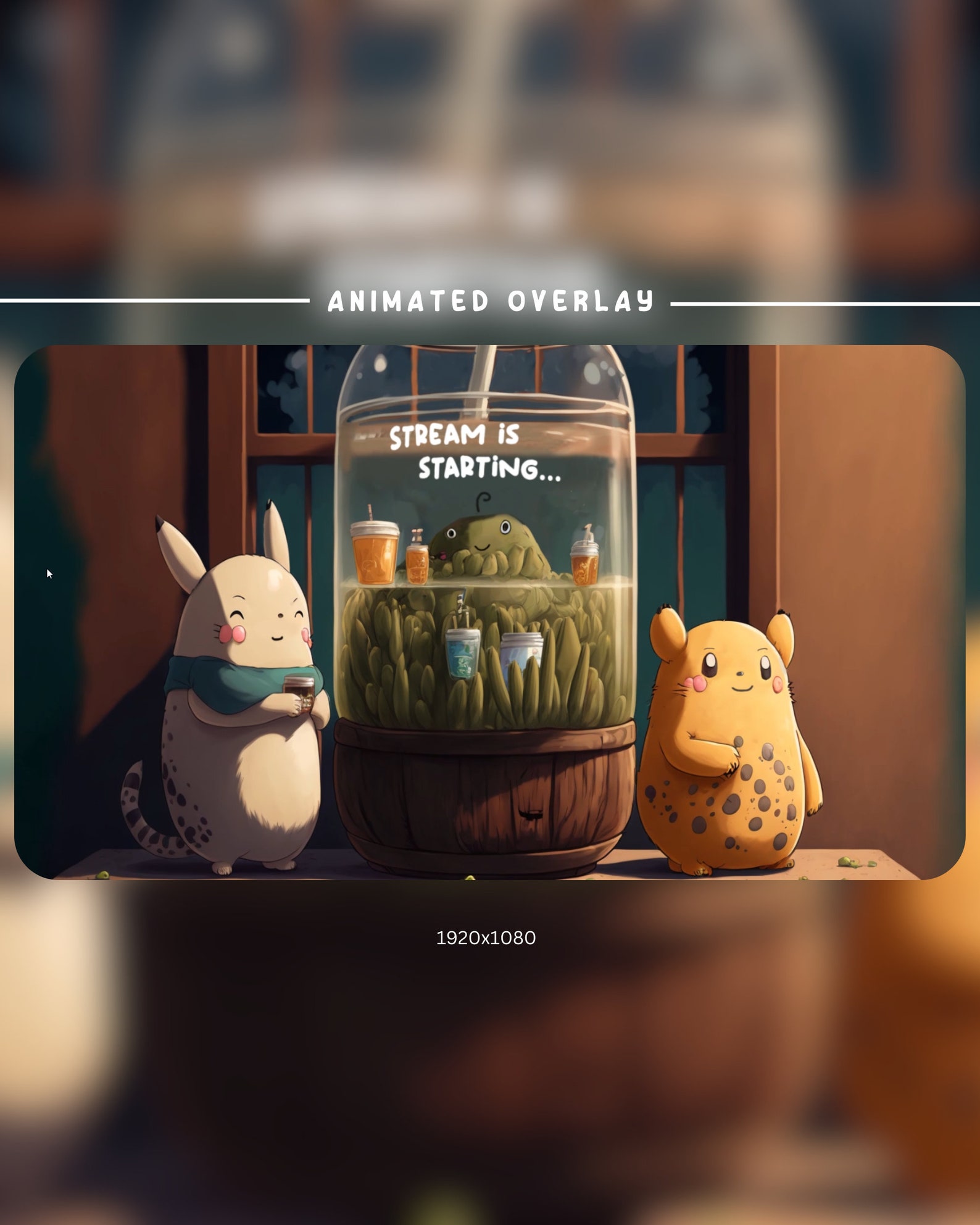 Animated Twitch Overlay Screens bubble Tea Friends Twitch, Youtube ...