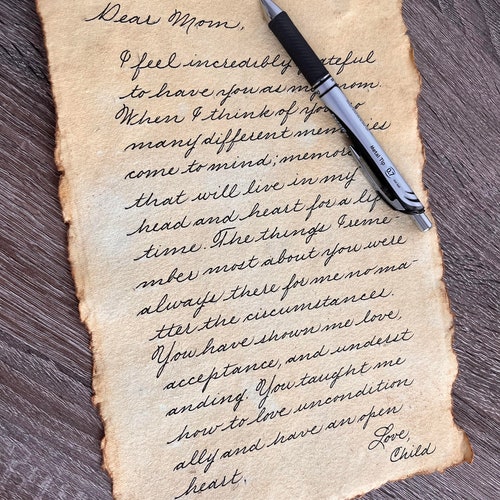 Antique Handwritten Letter Service Special Gift for Any - Etsy