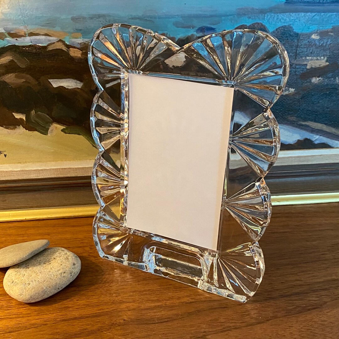 Glass 3 X 5 Picture Frame Crystal Clear for Photo Hollywood Regency ...